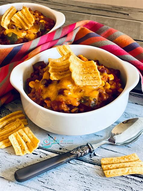 One Pot Chili With Rice Swirls Of Flavor