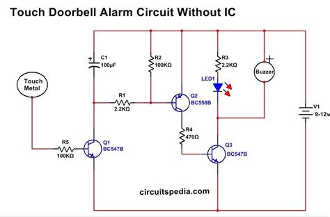 Touch Alarm Circuit Without IC