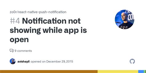 Notification Not Showing While App Is Open Issue Zo R React