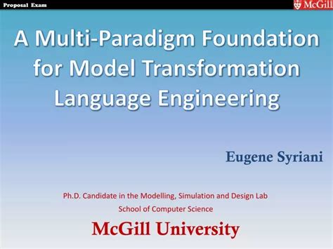 Ppt A Multi Paradigm Foundation For Model Transformation Language Engineering Powerpoint