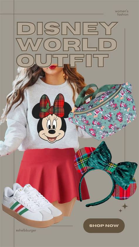 Womens Minnie Mouse Christmas Outfit For Disney World Disney Outfits