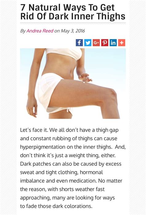 7 Natural Ways To Get Rid Of Dark Inner Thighs Andrea Camille Reed