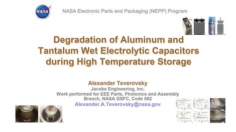 Degradation Of Aluminum And Tantalum Wet Electrolytic Capacitors