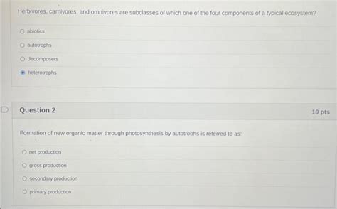 Solved Herbivores Carnivores And Omnivores Are Subclasses Chegg