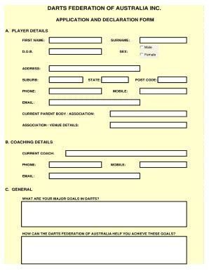 Fillable Online Application Declaration Form Templatexls Fax Email Print PdfFiller