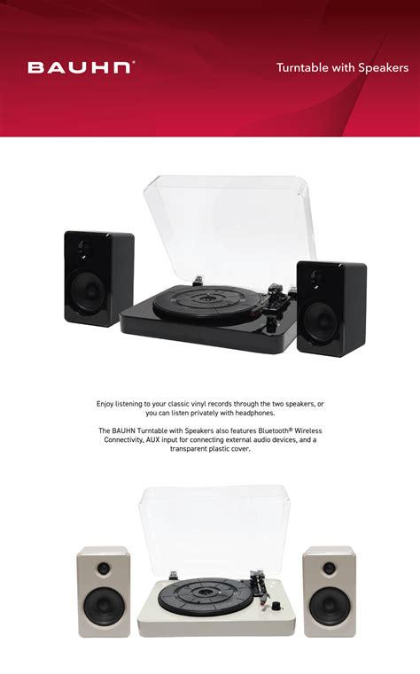 Turntable With Speakers Bauhn