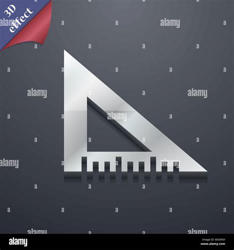 Ruler Icon Symbol 3d Style Trendy Modern Design With Space For Your Text Vector Stock Vector