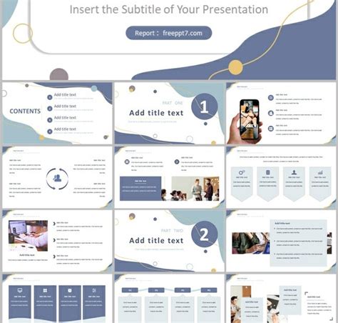 BLUE DYNAMIC BUSINESS REPORT POWERPOINT TEMPLATES Z LIB CLICK