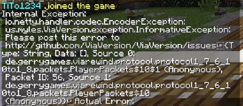 1 7 Clients Are Timed Out Shortly After Login Issue 195 ViaVersion