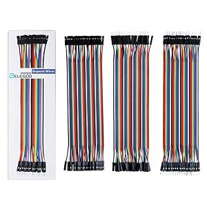 Amazon Com ELEGOO 120pcs Multicolored Dupont Wire 40pin Male To Female 40pin Male To Male