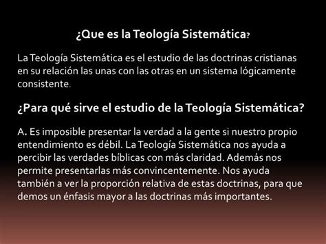 Para Qué Sirve La Teología Sistemática