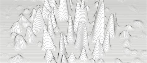 Abstract Background With Distorted Line Shapes On A White Background Monochrome Sound Line