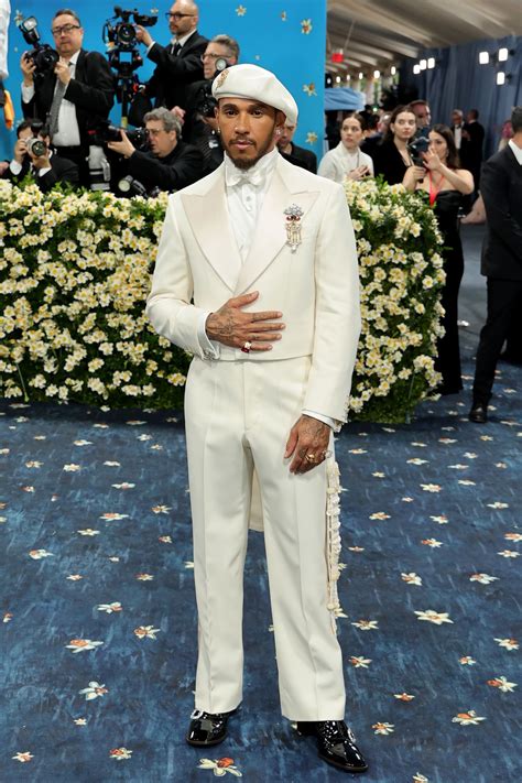 Lewis Hamiltons Met Gala Look Is Loaded With Symbolismright Down To The Cuff Links Vogue