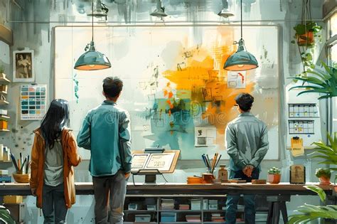 Fostering Innovative Thinking Business Teams Brainstorming In Modern