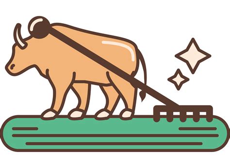 Farming And Ploughing Field With Ox 49015462 Png
