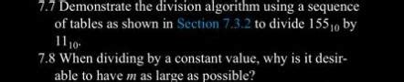 Solved 7 7 Demonstrate The Division Algorithm Using A Chegg