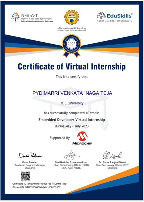 Pydimarri Venkata Naga Teja On Linkedin Embeddedsystems Aicteintern