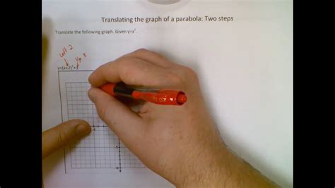 Algebra 1 Translating The Graph Of A Parabola Two Steps YouTube