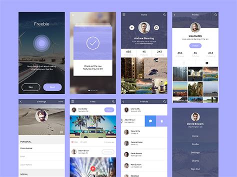Social App Concept Design Freebiesbug