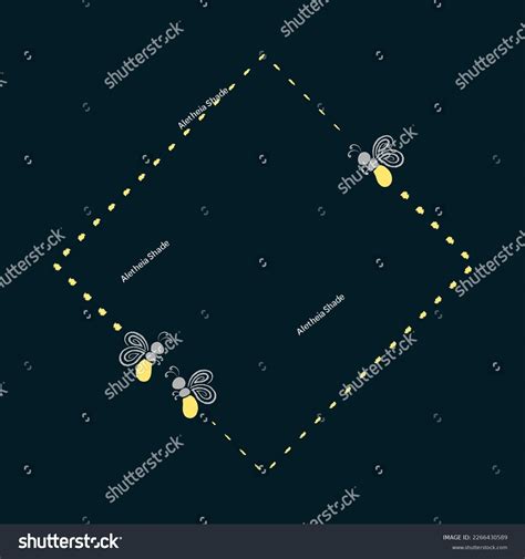 Glowing Firefly Frame Clipart Fireflies Flying Stock Vector Royalty