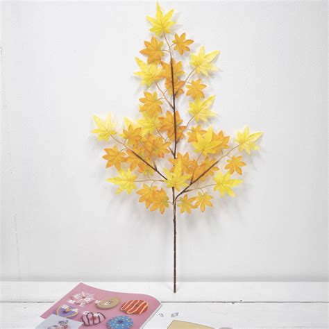 아티플라자 인조나무가지 단풍잎 가을조화 가지 62cm 나뭇잎 가을장식