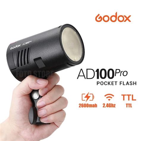 Godox Ad100 Pro Pocket Flash 24g Wireless Speedlight 100ws Ttl 2600mah