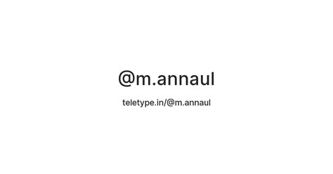 M Annaul — Teletype