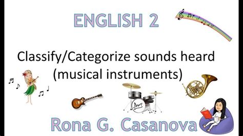 English Classifycategorize Sounds Heard Musical Instruments