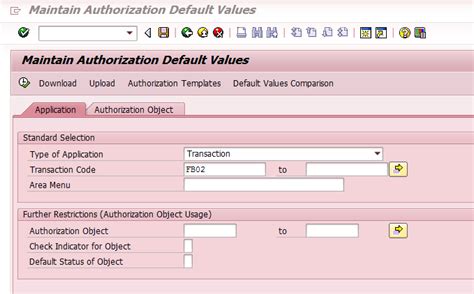 Sap Su24 Tcode Maintain Authorization Defaults Edit Assignments Of Authorization Objects