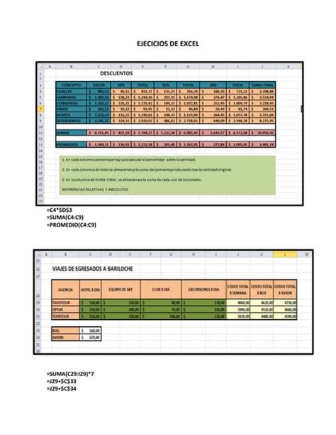Ejercicios De Excel 2 Pdf
