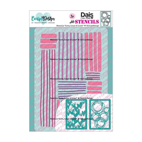 Stencil Love Loops And Lines Noor And Zo Hobby Webshop
