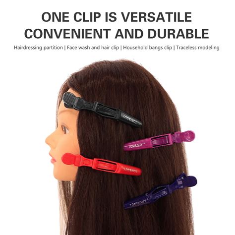 6pcs Alligator Hair Clip Hairdressing Clamps Plastic Hair Claw
