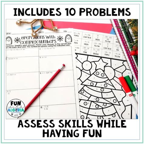 Operations With Complex Numbers Addsubmultdivide Christmas Math