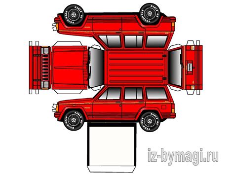 Джип из бумаги схемы для печати и склеивания Paper Model Car Paper