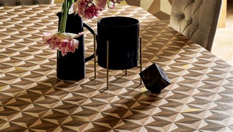 Acap Light Tessella Geometric Inlaid Table Michelangelo Designs