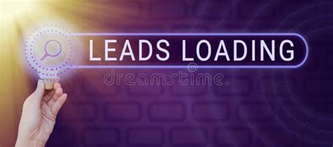 Conceptual Caption Leads Loading Business Showcase Initiating Customer Regards With The