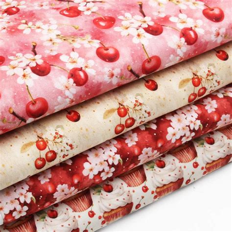 Tecido Patchwork Digital Fabricart Coleção Cereja 0 48x1 50mts