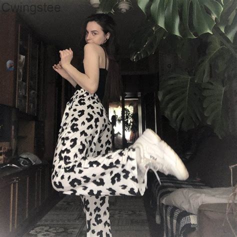 The Cow Print Pants — Women Sportwear Wide Leg Trousers By The Cow