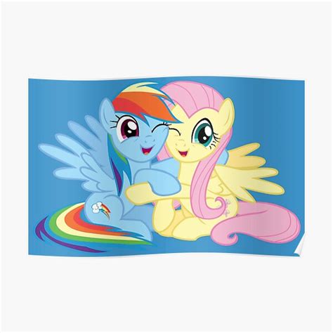 Rainbow Dash And Fluttershy Hugging Poster For Sale By Tardifice
