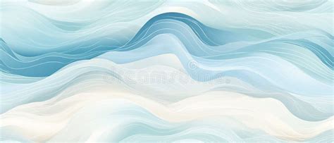 Wave Seamless Tile Waves Background Water Pattern Stock Illustration