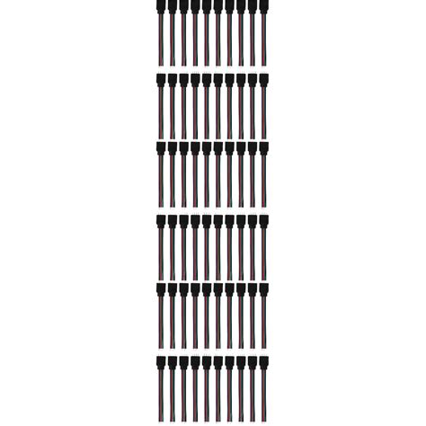 Worgeous 120 Pcs Male And Female Connector Wire Cable Led For 5050 Smd