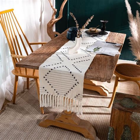 Moroccan Tassel Table Runner Collection Table Runners Runner