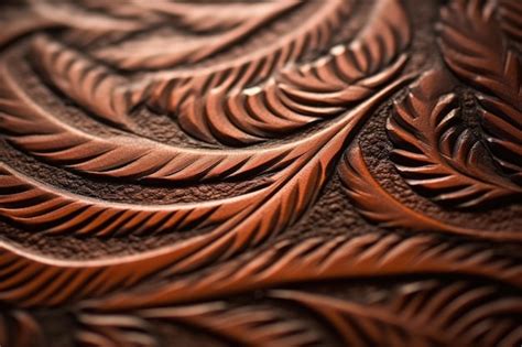 Premium Ai Image Macro Shot Of Leather Embossing Technique Created