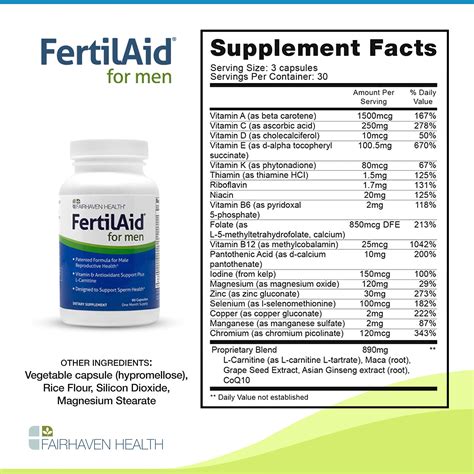 Buy Fertilaid For Men 3 Month Supply Male Fertility And Prenatal Vitamin