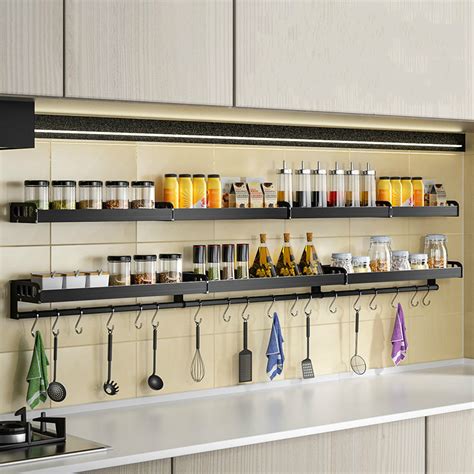 Vimi Condiments Organizer Kitchen Organizer Wall Mounted Spice Rack