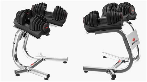 Bowflex Selecttech Dumbbell With Stand Set 3d Model 41 3ds Blend C4d Fbx Max Ma Lxo