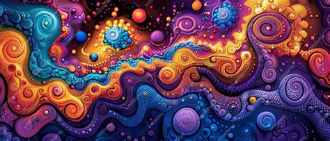 Premium Photo 1970s Psychedelic Art Patterns