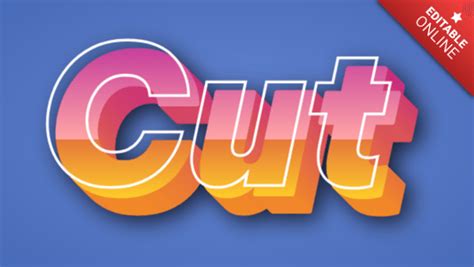 Cut Text Effect Generator