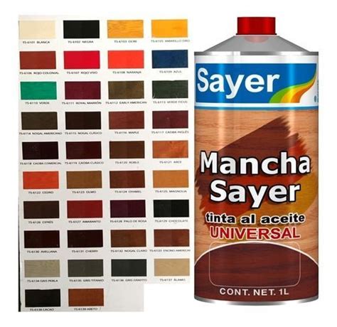 Tinta Para Madera Sayer Base Aceite Muebles Manchasayer 1l 325