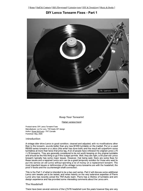 Lenco L75 Fix Pdf